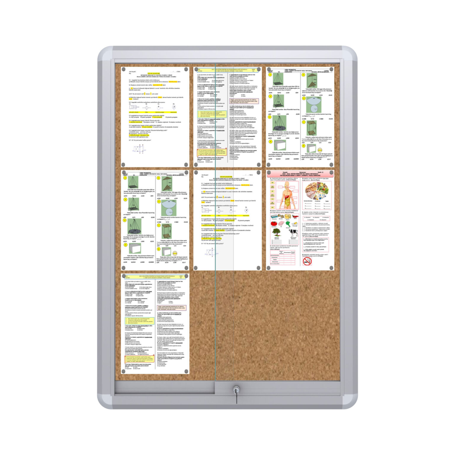 MAXI Roller Sliding Doors Notice Board "Cork" - Ores Display